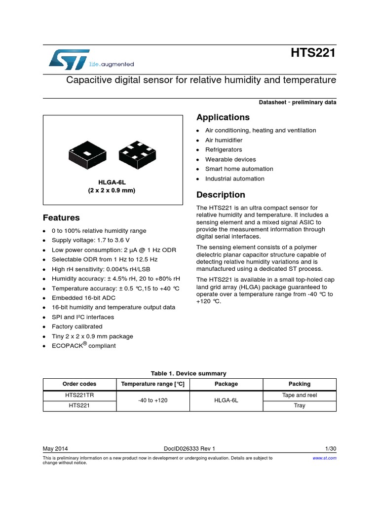 ST Sensor Hume Dad | PDF | Electromagnetism | Computer Engineering