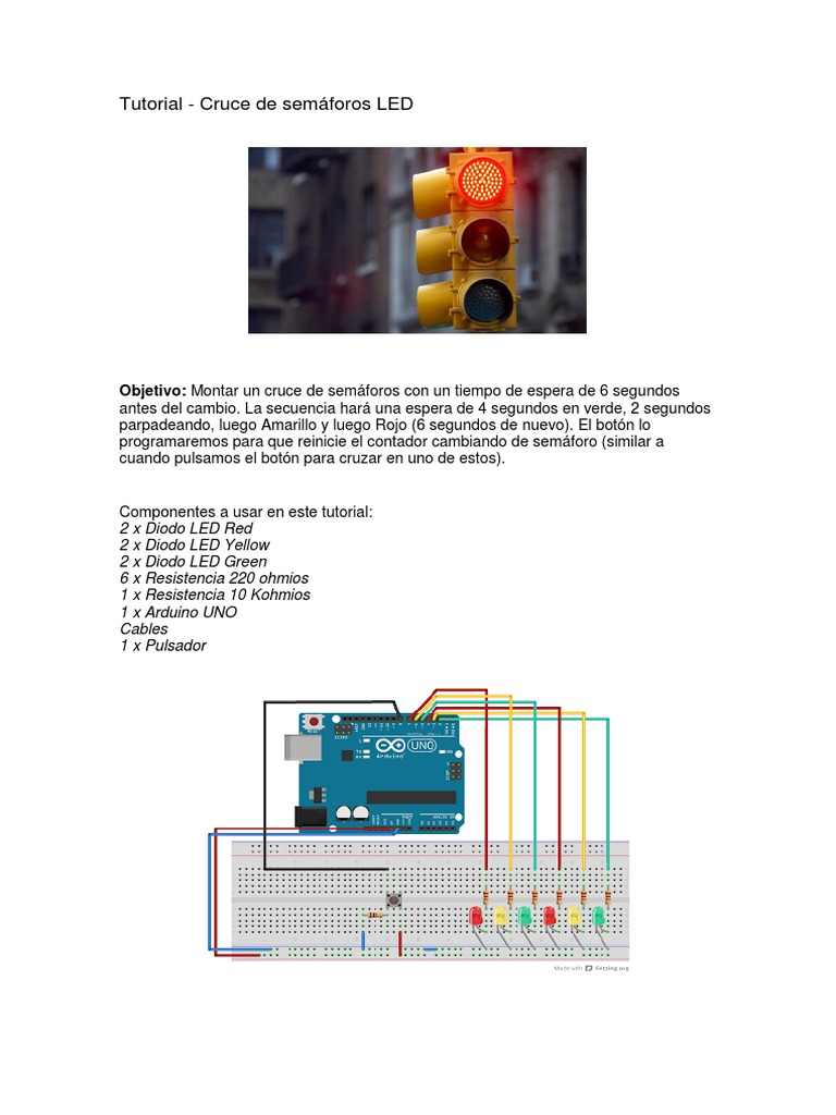 Semaforo | PDF | Diodo emisor de luz | Semáforo
