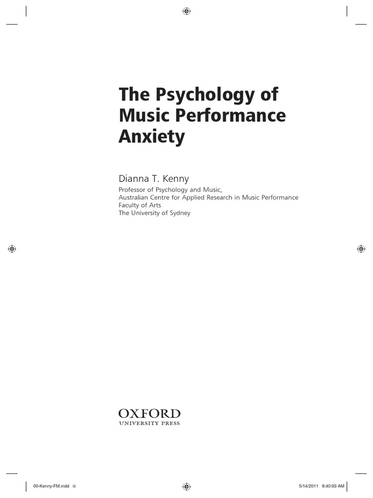 The Psychology of Music Performance Anxi | PDF | Anxiety Disorder ...
