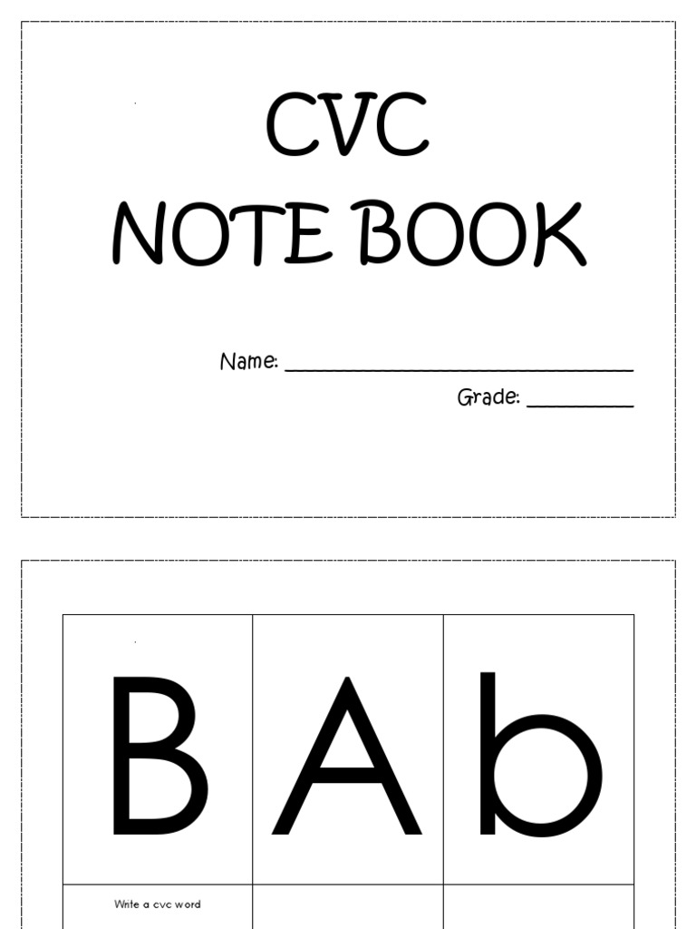 CVC Note Book: Name: - Grade | PDF