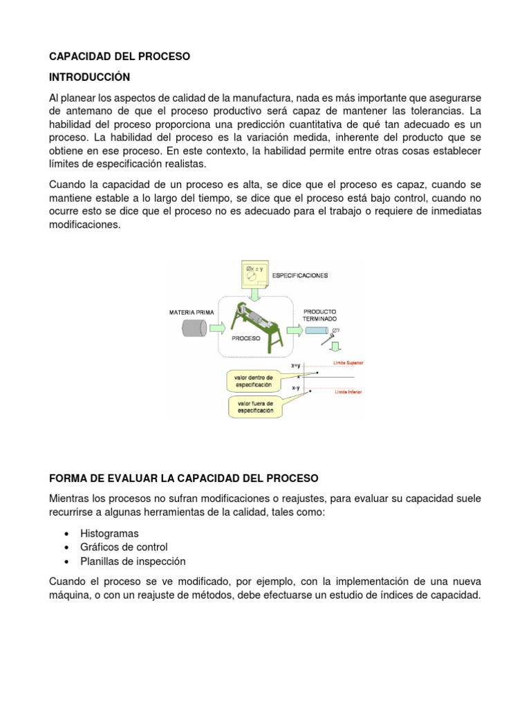 Capacidad Del Proceso CP, CPK 1 | Descargar gratis PDF | Enseñanza de ...