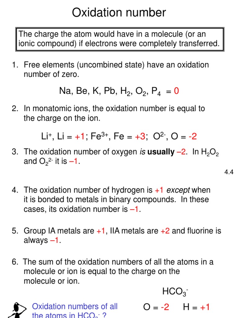 Oxidation Number: Na, Be, K, PB, H, O, P | PDF | Redox | Ion