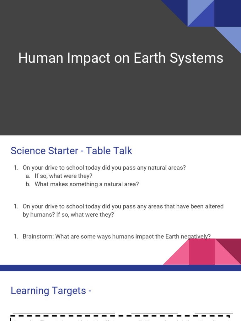 Humans Impact On Earth Systems 2019 | PDF | Air Pollution | United ...