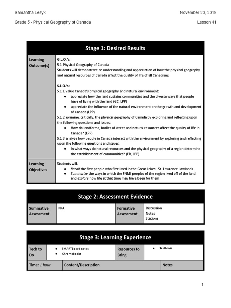 Grade 5 Geography: Canada's Physical Landscape | PDF | Geography | Canada