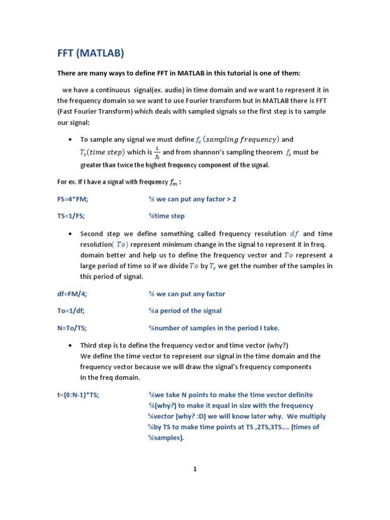 FFT (Matlab) | PDF | Fast Fourier Transform | Frequency Modulation