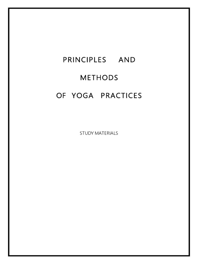 Yoga Principle and Methods | Download Free PDF | Asana | Yoga