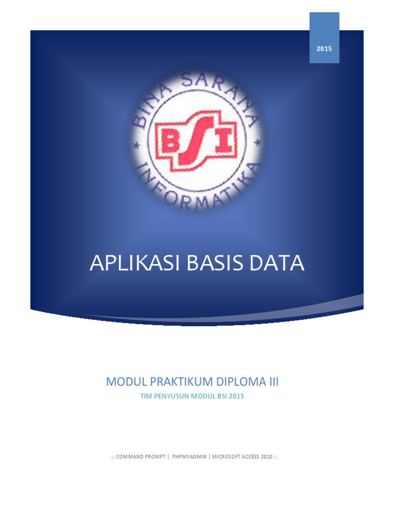 Modul Aplikasi Basis Data D3 BSI PDF | PDF