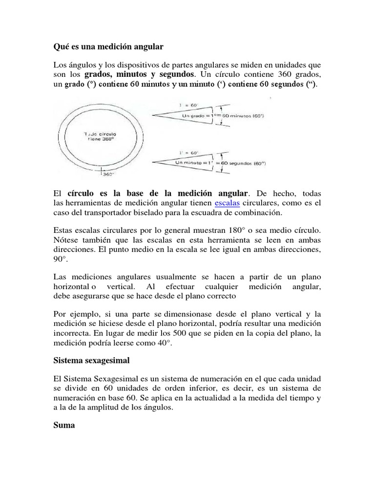Qué Es Una Medición Angular | PDF | Funciones trigonométricas | Seno