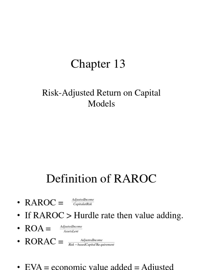 Risk-Adjusted Return On Capital Models | PDF | Market Liquidity | Risk ...