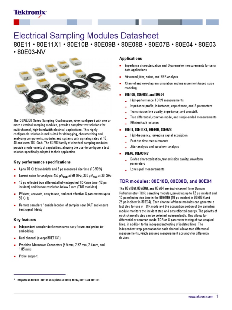 80E00 Datasheet Nov14 | PDF | Sampling (Signal Processing) | Bandwidth ...