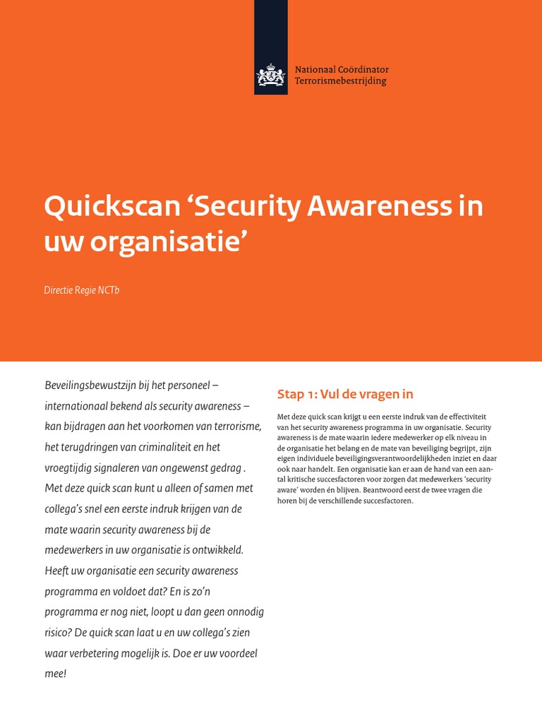 QuickScan Security Awareness | PDF