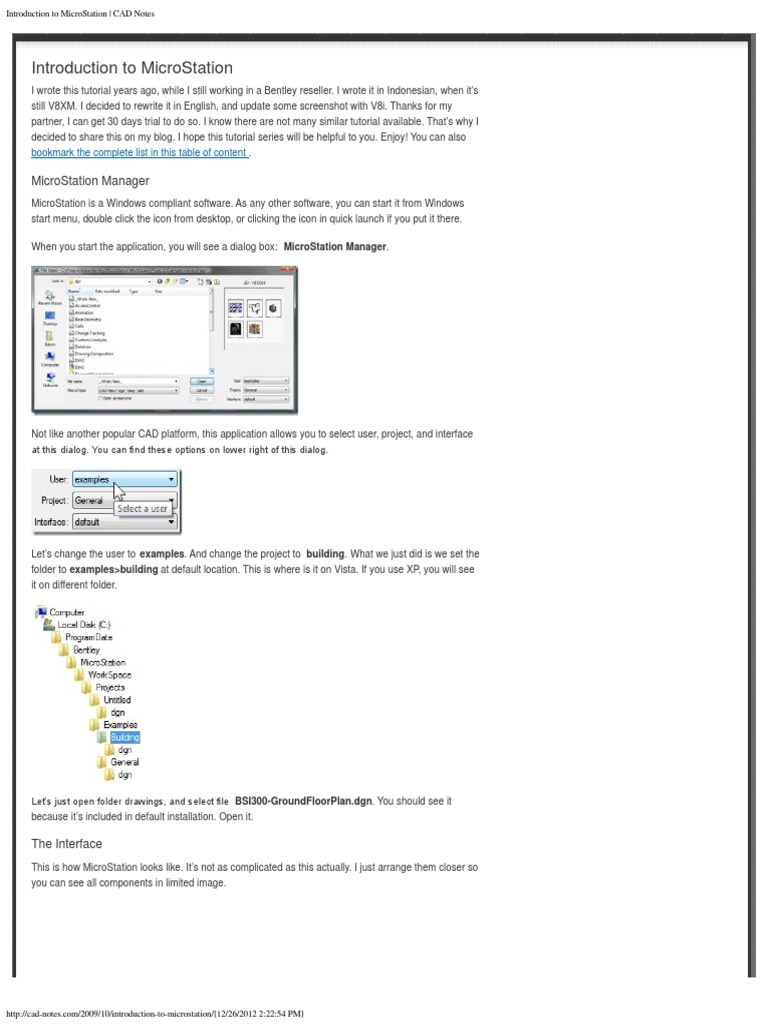 Microstation Tutorial 01 | PDF | Icon (Computing) | Menu (Computing)