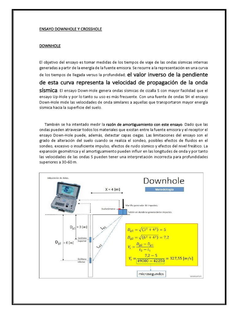 Ensayo Downhole: Métodos y Aplicaciones | PDF | Olas | Temblores