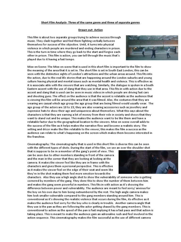 Short Film Analysis-Three of The Same Genre and Three of Separate ...