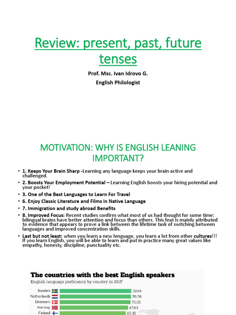Review Present Past and Future Tenses 1 | PDF | Grammatical Number ...