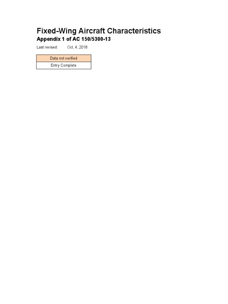 FAA Aircraft Char Database | PDF | Aerospace Companies Of The United States