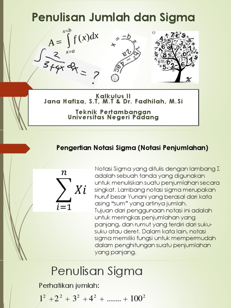 Penulisan Rumus Dan Sigma | PDF