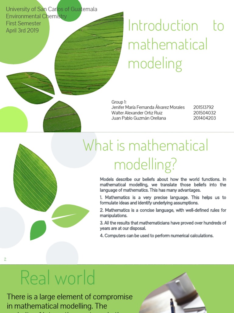 Introduction To Mathematical Modeling | PDF | Mathematical Model ...