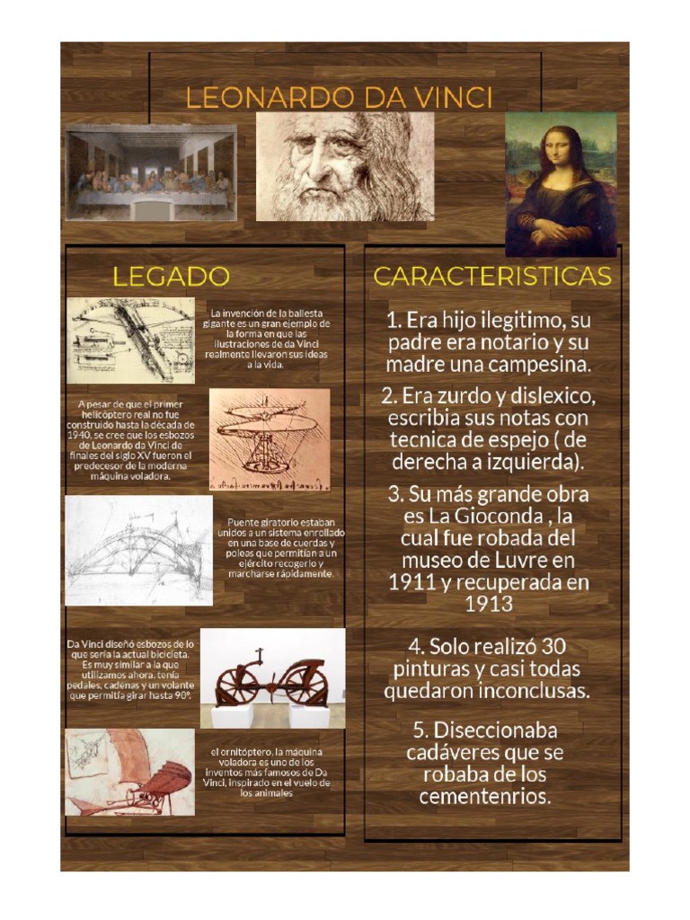 Infografia Leonardo Da Vinci | PDF