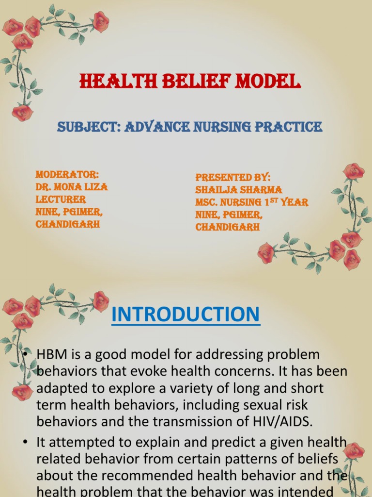 of Health Belief Model | PDF | Behavior | Neuroscience