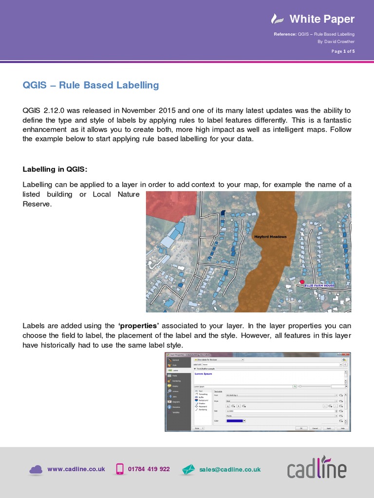 QGIS - Rule Based Labelling | PDF | Map | Software