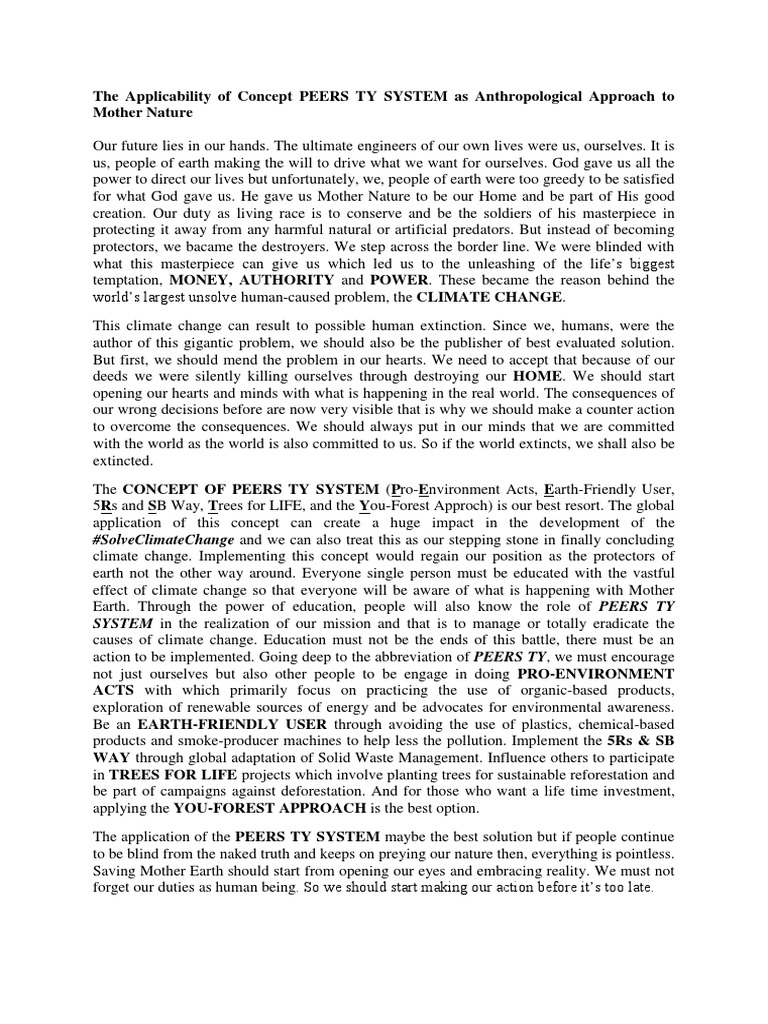 Reflection Paper | PDF | Environmentalism | Natural Environment