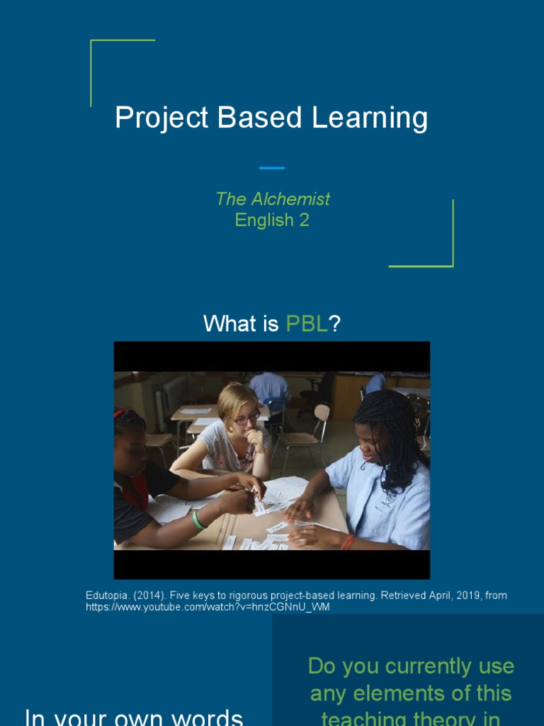 PBL in The Alchemist | PDF | Project Based Learning | Change