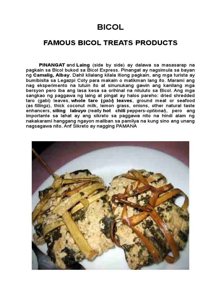 Famous Bicol Treats Products | PDF