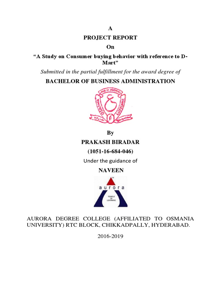 Effects of D-Mart Final2 | PDF | Retail | Sampling (Statistics)