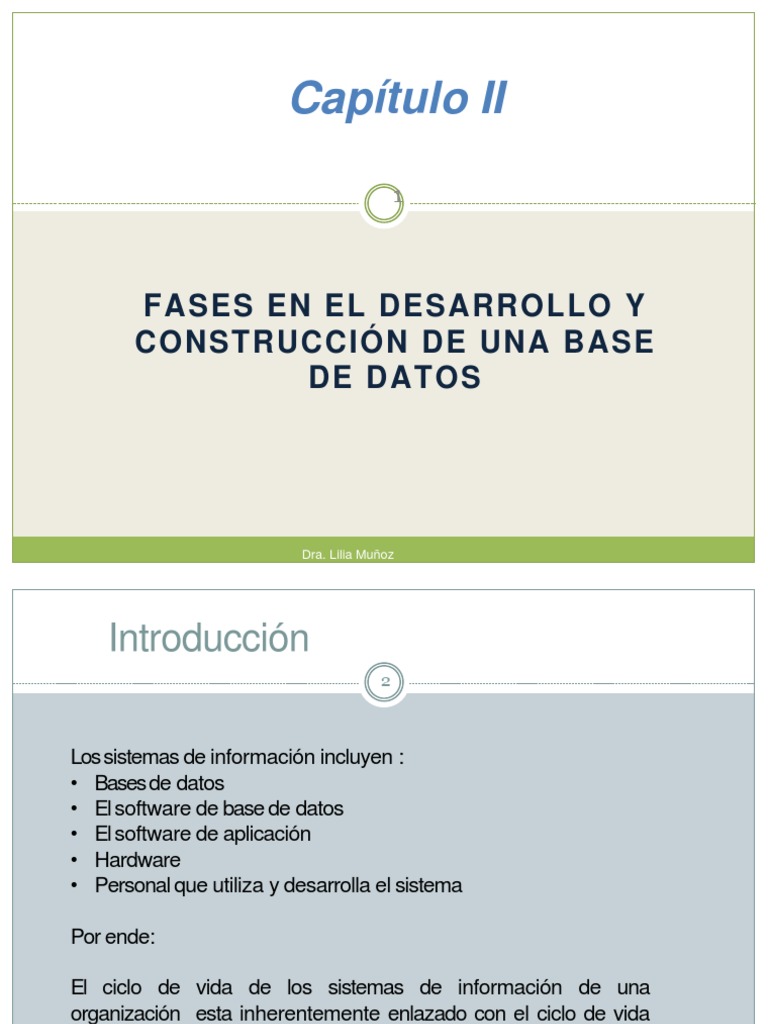 Capitulo II SISTEMA DE BASES DE DATOS | PDF | Bases de datos | Lenguaje ...