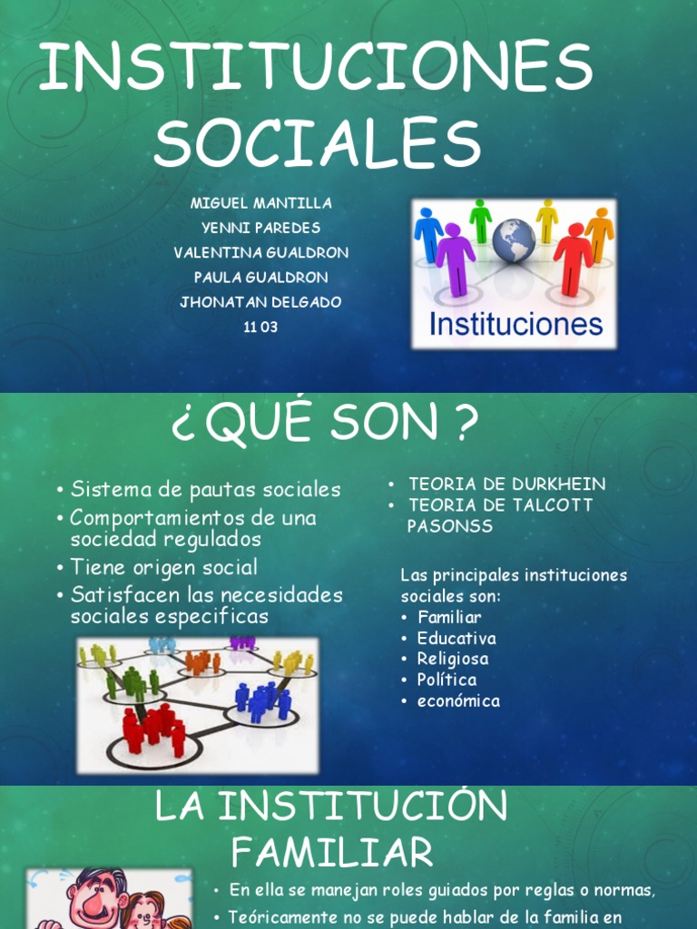 Instituciones Sociales | PDF | Familia | Institución