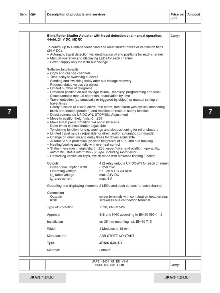 Jras 42451 at en V1-0 2CDC506072D0201 | PDF | Light Emitting Diode ...