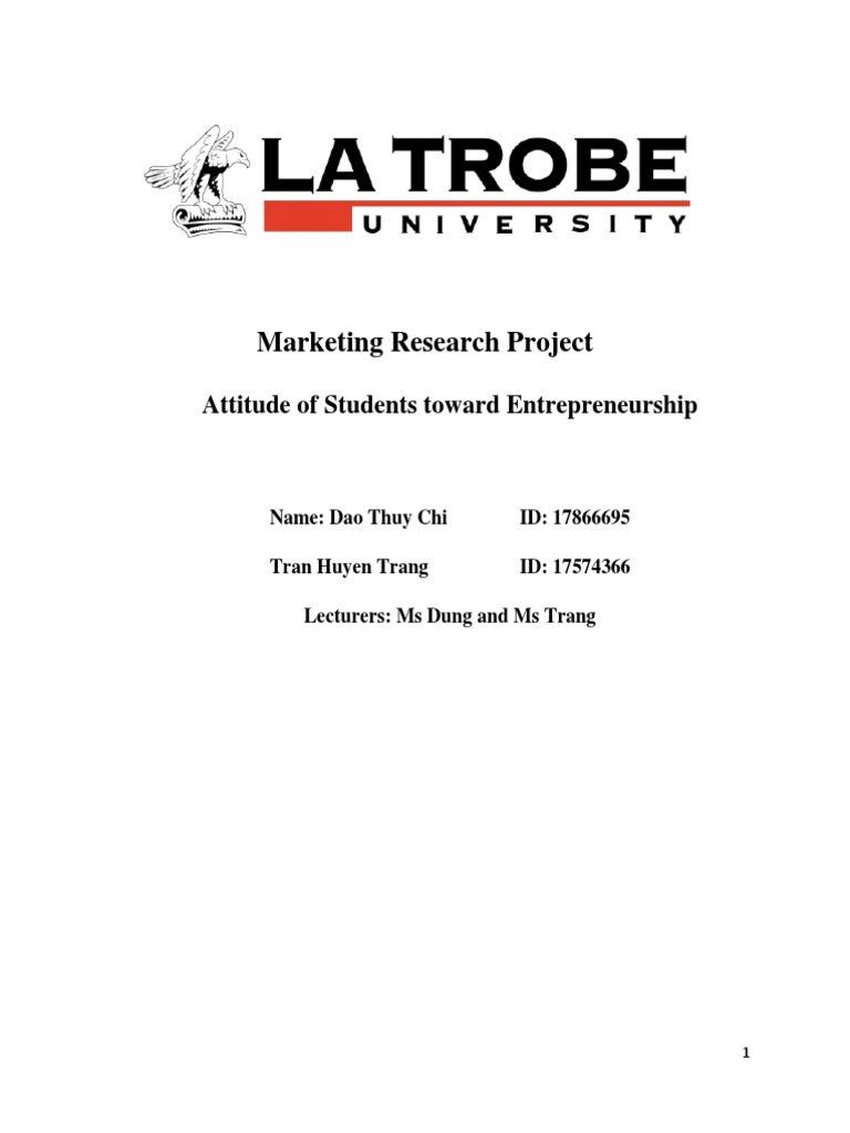 Marketing Research Project: Attitude of Students Toward ...