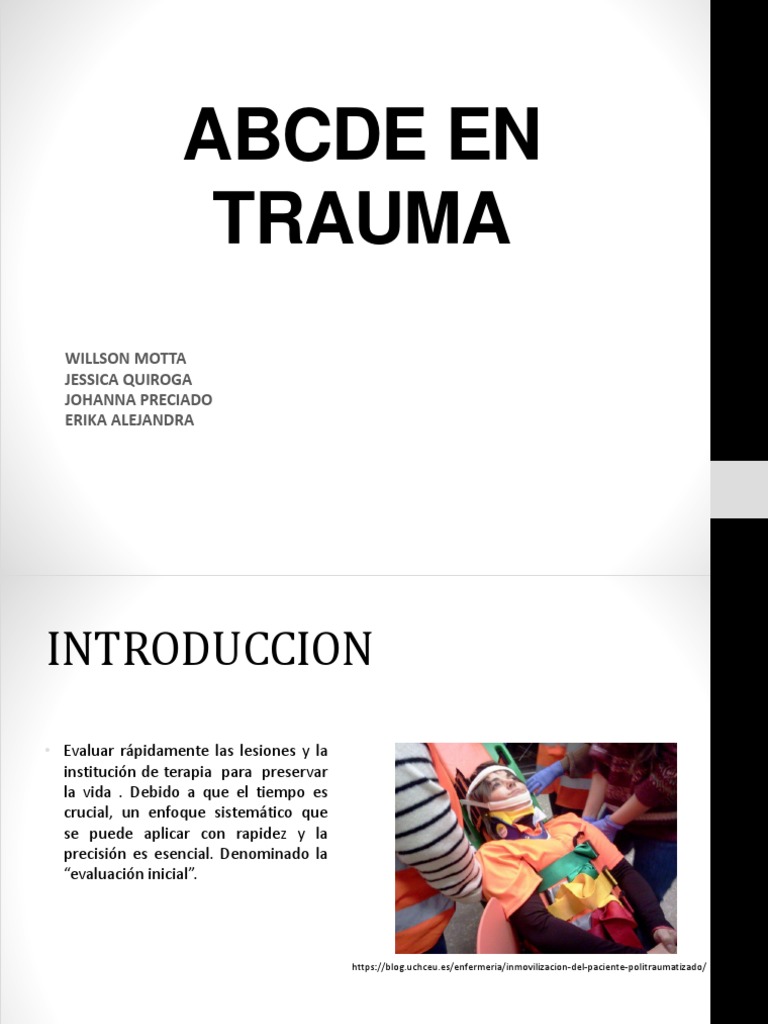 Abcde en Trauma | PDF | Reanimación cardiopulmonar | Pulmón