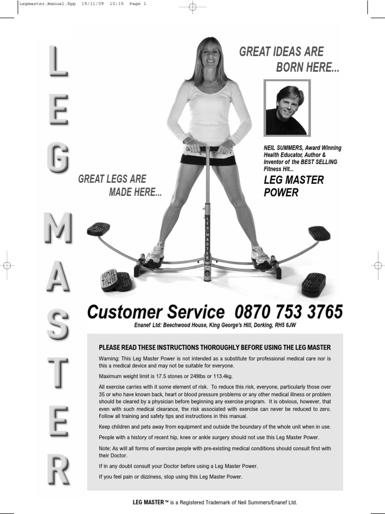 Legmaster Manual | PDF | Dieting | Foot