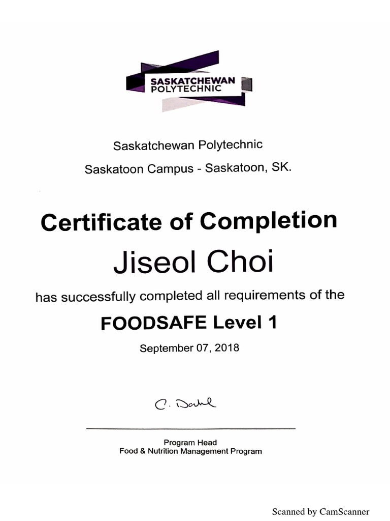 Foodsafe Level 1 | PDF