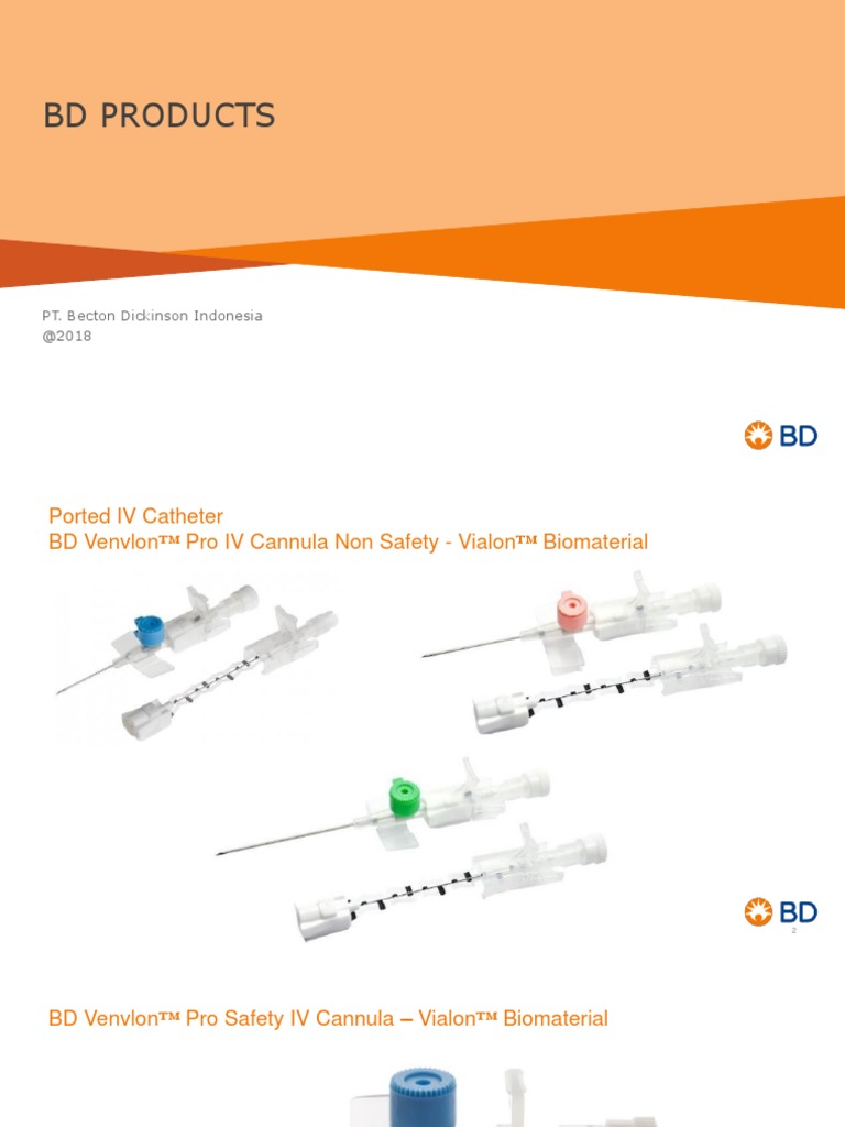 BD Product Presentation | PDF | Catheter | Chemical Substances