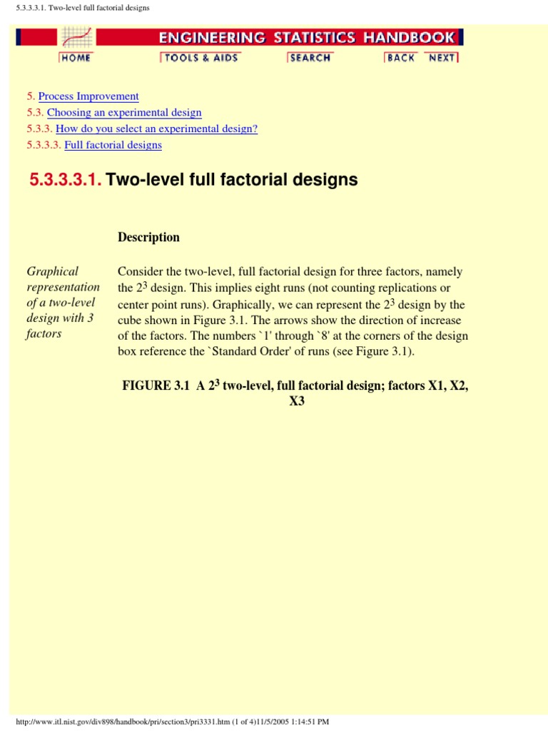 5.3.3.3.1. Two-Level Full Factorial Designs | PDF | Matrix (Mathematics ...