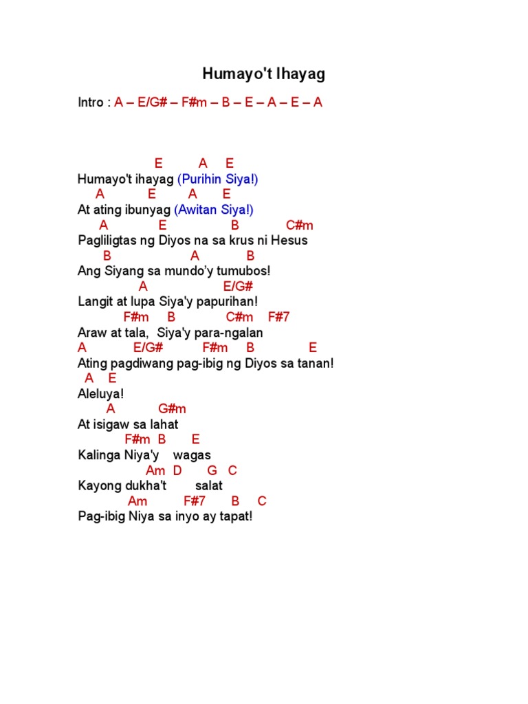 Humayo't Ihayag With Chords | PDF
