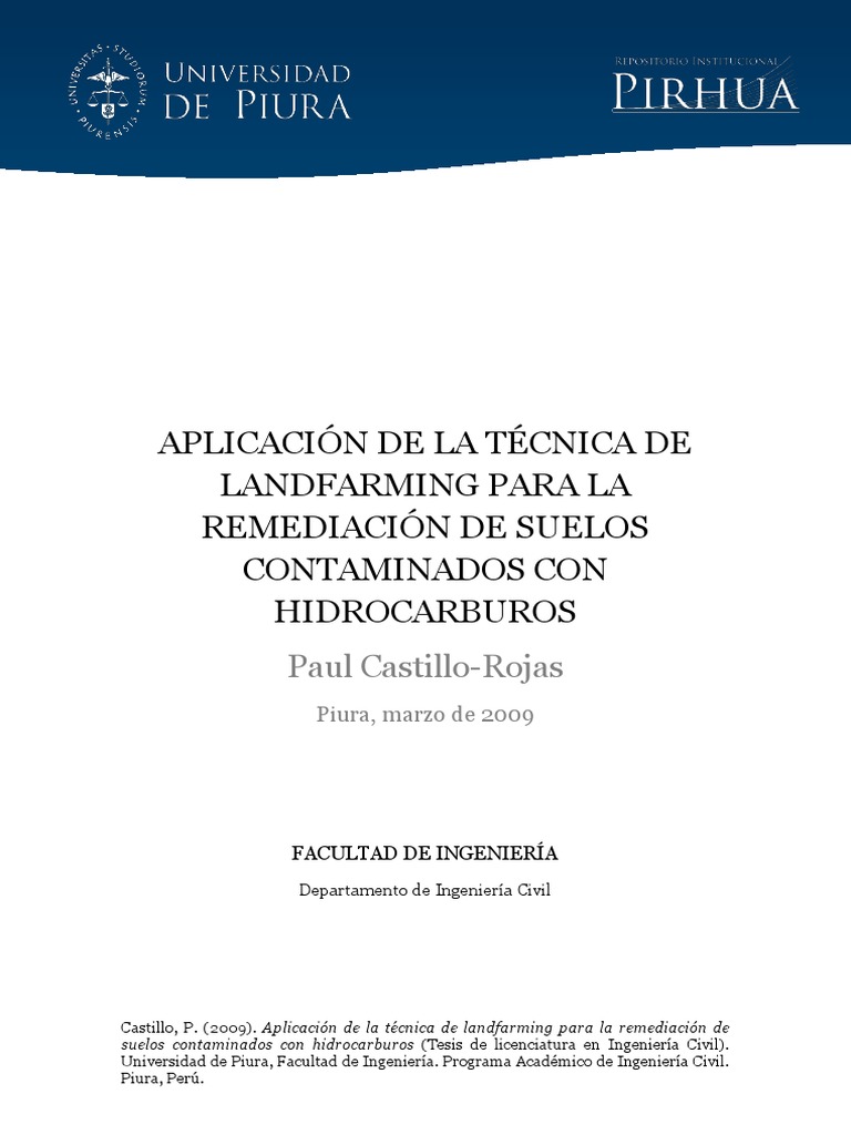 Tecnicas de Landfarming para La Remediacionde Suelos Contaminados Por ...
