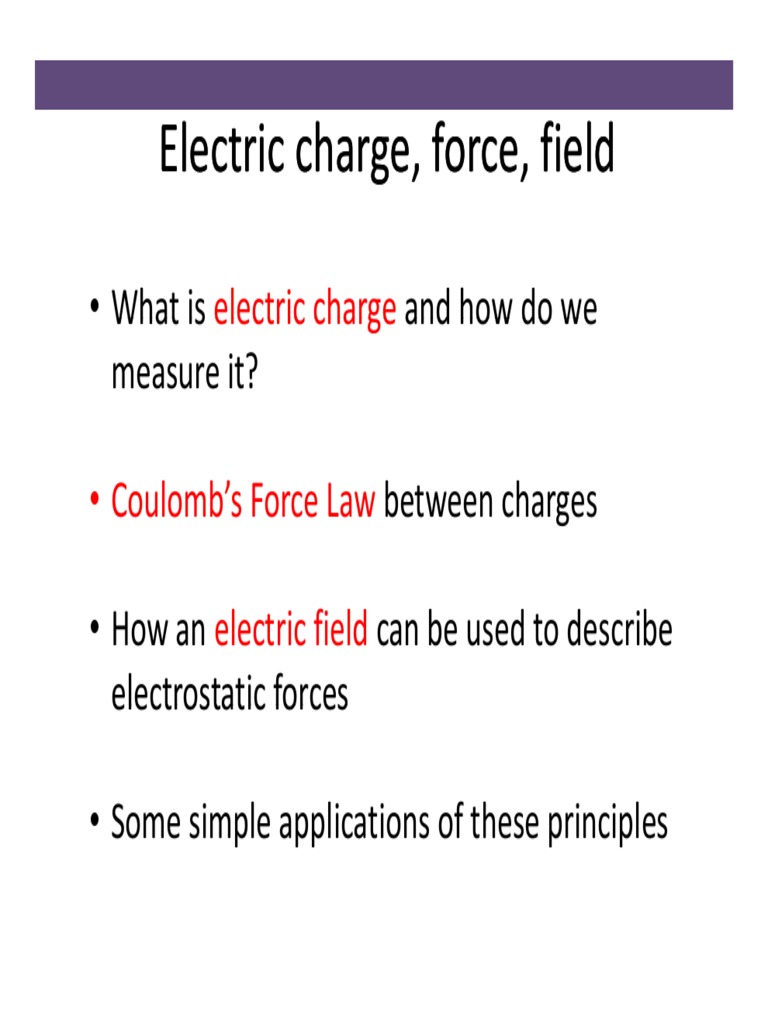 Electric Force | PDF | Electric Charge | Electric Field