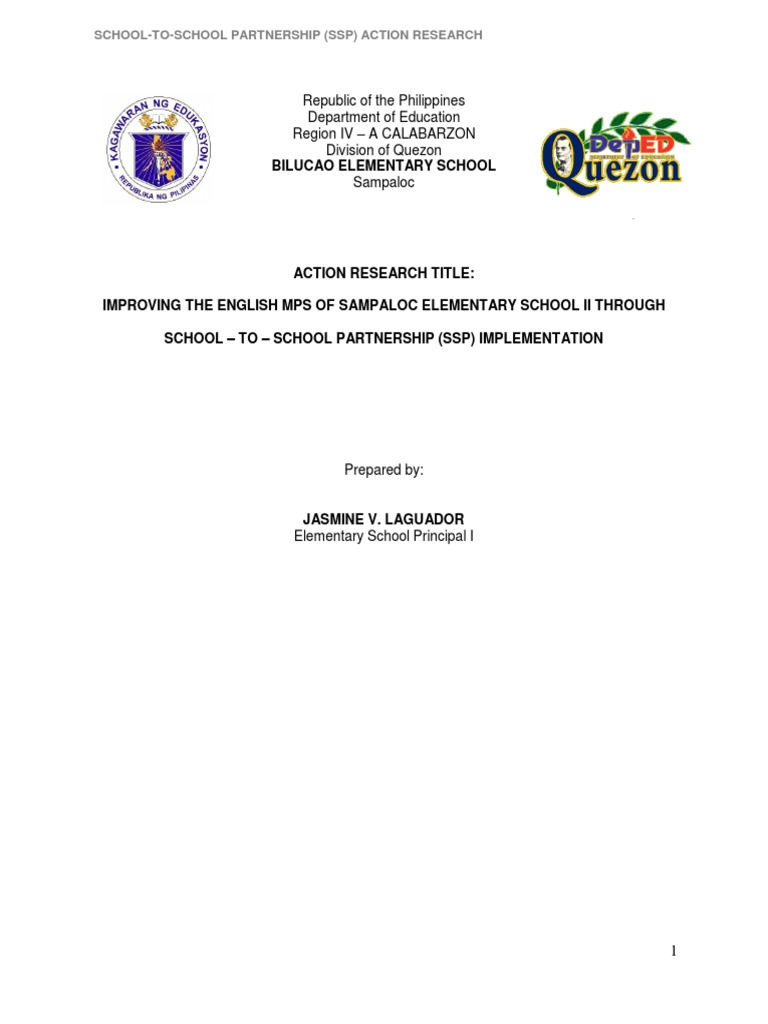 Action Research in English | PDF | Partnership | Teachers