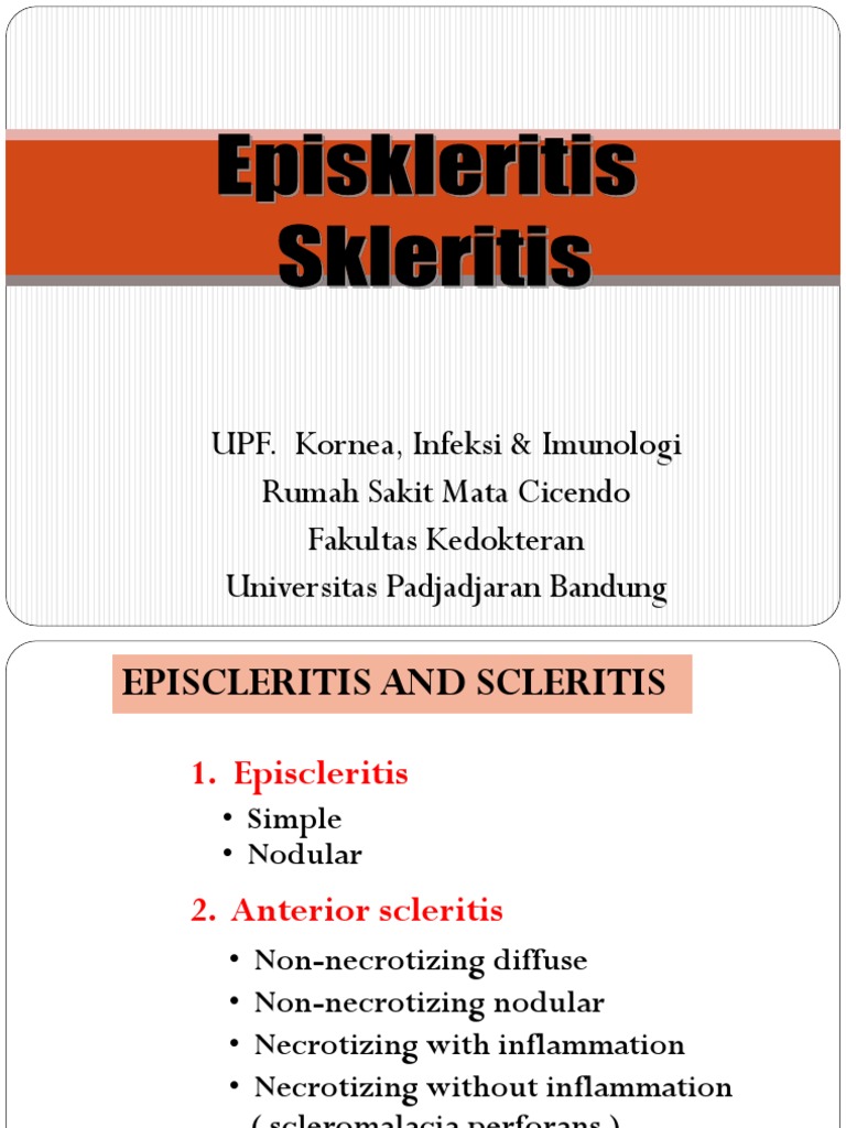 Episkleritis N Skleritis Edit | PDF | Diseases Of The Eye And Adnexa ...