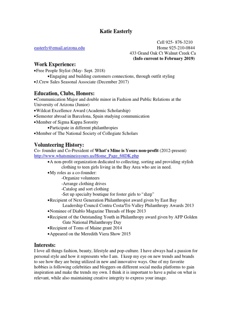 Resume 2019 Most Updated 1 | PDF