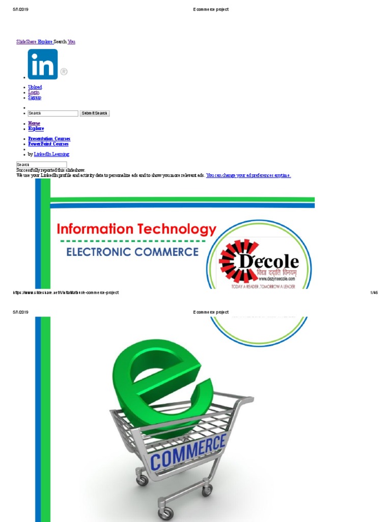 E-Commerce Lecture Notes | PDF | Web Server | Internet & Web