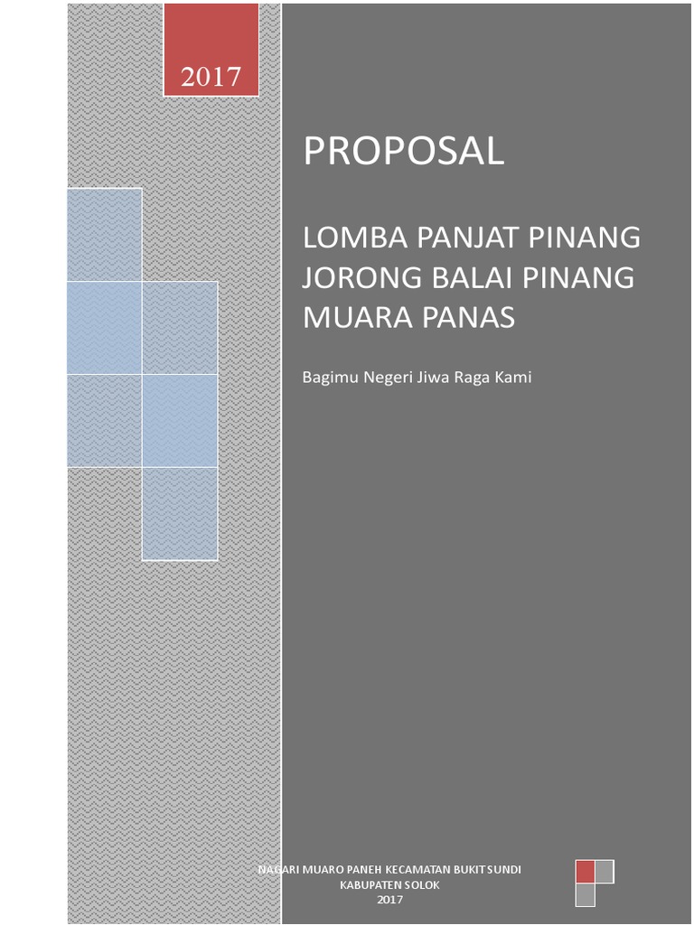 Proposal Panjat Pinang Jorong Balai Pinang, Muaro Paneh, Kab. Solok | PDF