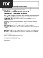 Usg Abdomen and Pelvis - Normal Format (Female) | PDF