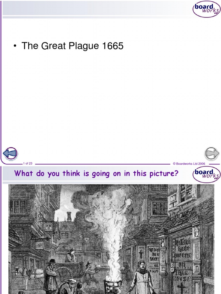The Great Plague 1665: © Boardworks LTD 2006 1 of 23 | PDF | Black ...