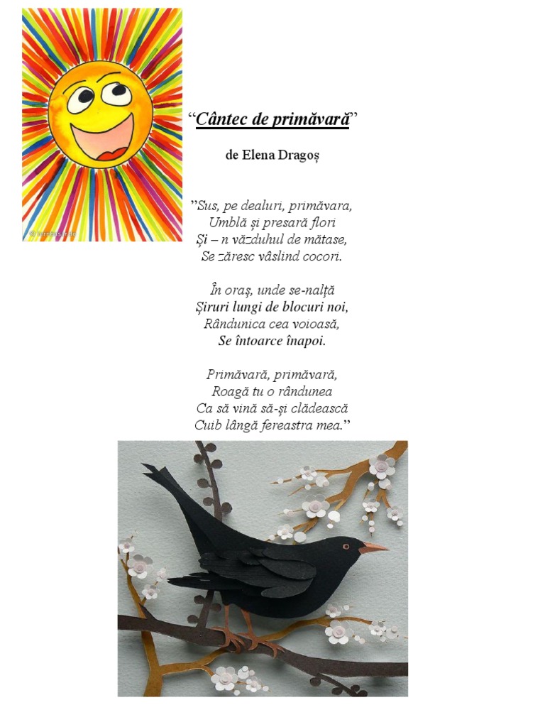 Poezie Cantec de Primavara | PDF