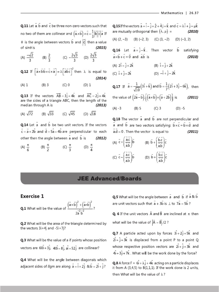 Vectors Worksheet PDF | PDF